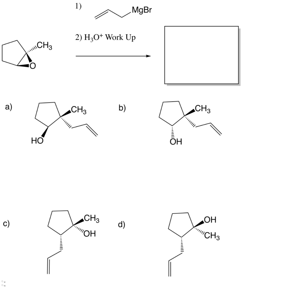 Solved 1) MgBr 2) H3O+ Work Up CH3 a) a) CH3 b) CH3 НО OH | Chegg.com