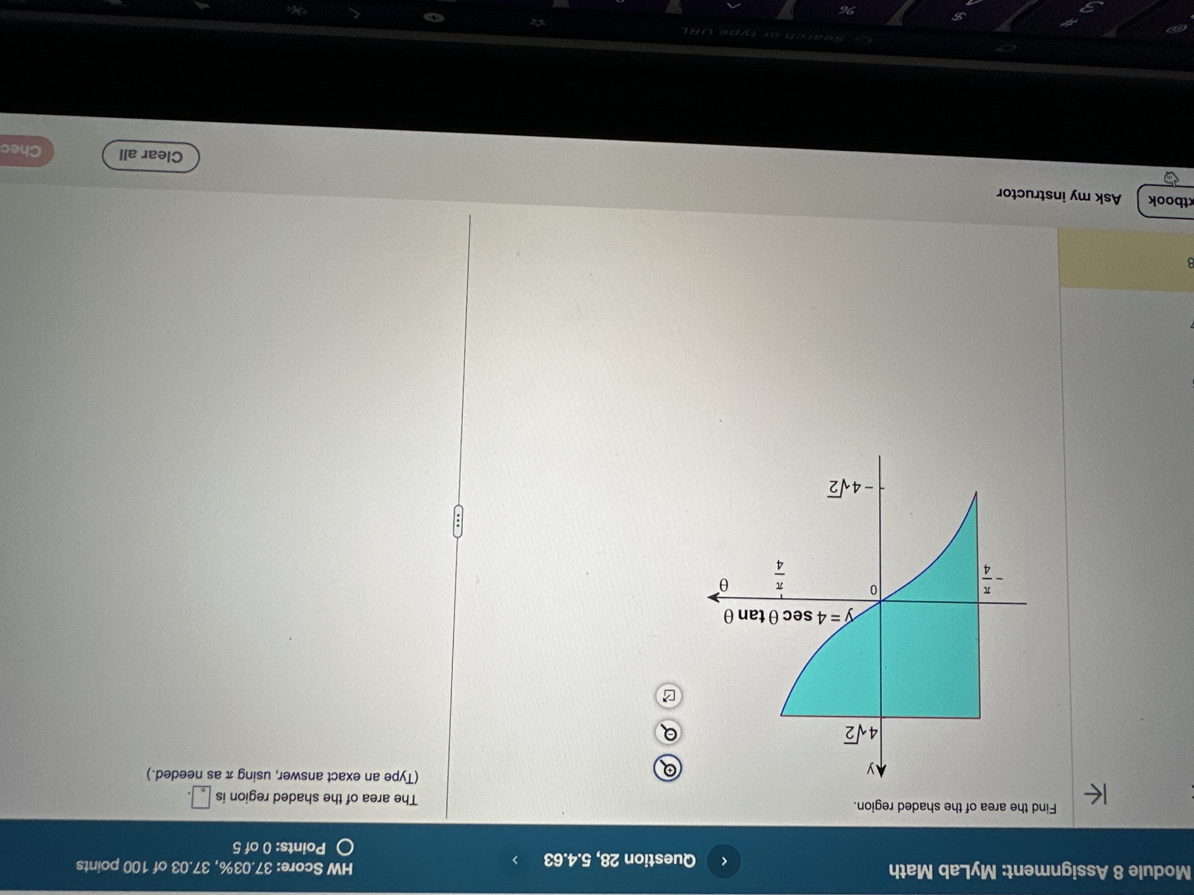 Solved Module 8 Assignment: MyLab Math Question 28, 5.4.63 | Chegg.com