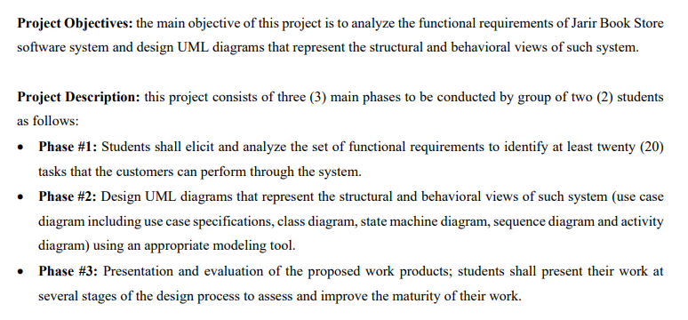 Solved Project Objectives: the main objective of this | Chegg.com