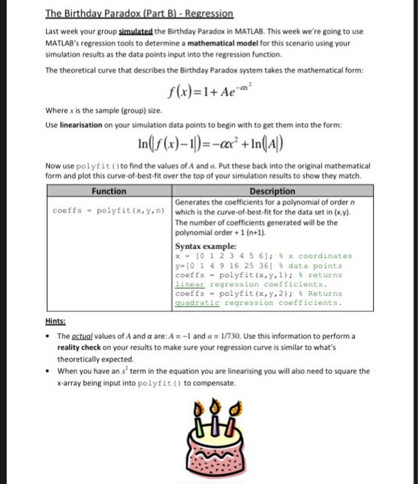 Solved Last week your group simulated the Birthday Paradox | Chegg.com