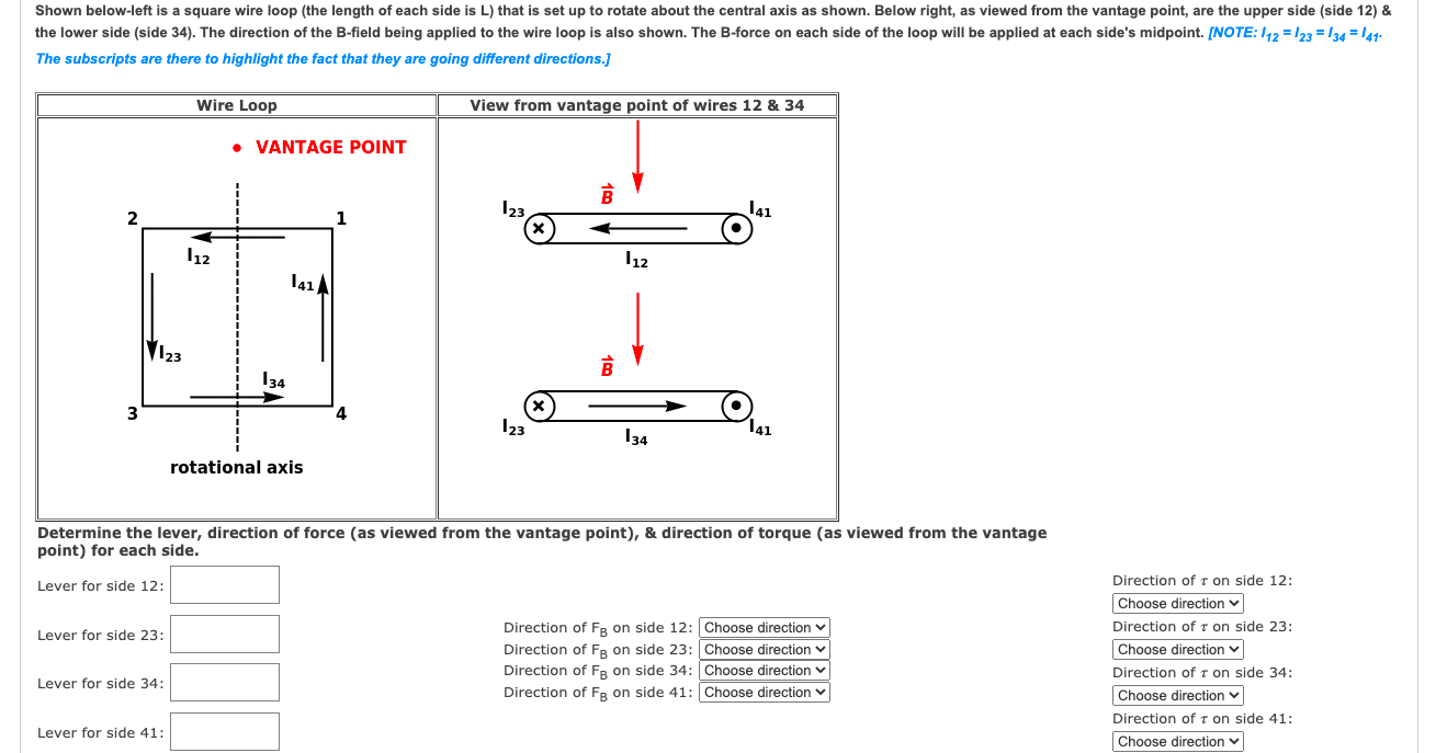 Solved Shown below-left is a square wire loop (the length of | Chegg.com