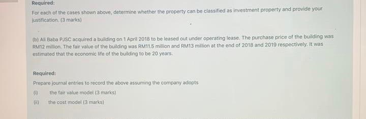 Solved Required: For each of the cases shown above, | Chegg.com