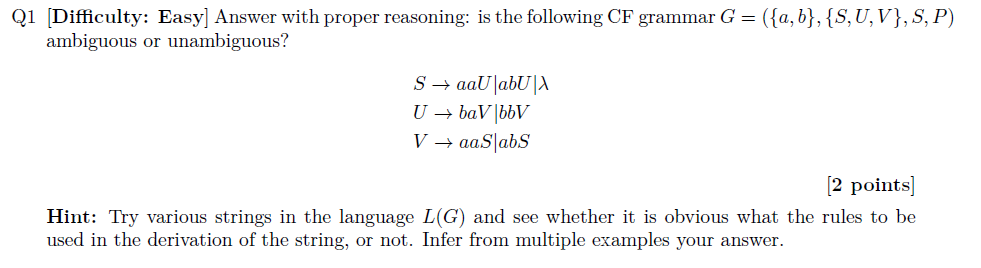 Qi (Difficulty: Easy] Answer with proper reasoning: | Chegg.com