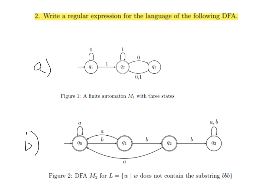Solved Deterministic Finite Automata DFA please don't copy | Chegg.com