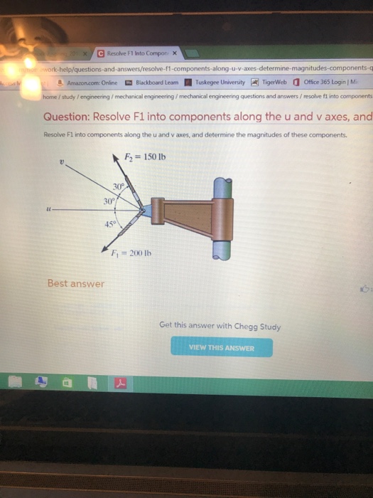 Solved Resolve F1 Into Compon × | Chegg.com