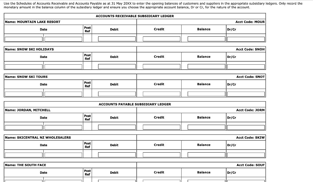 Solved Use the Schedules of Accounts Receivable and Accounts | Chegg.com