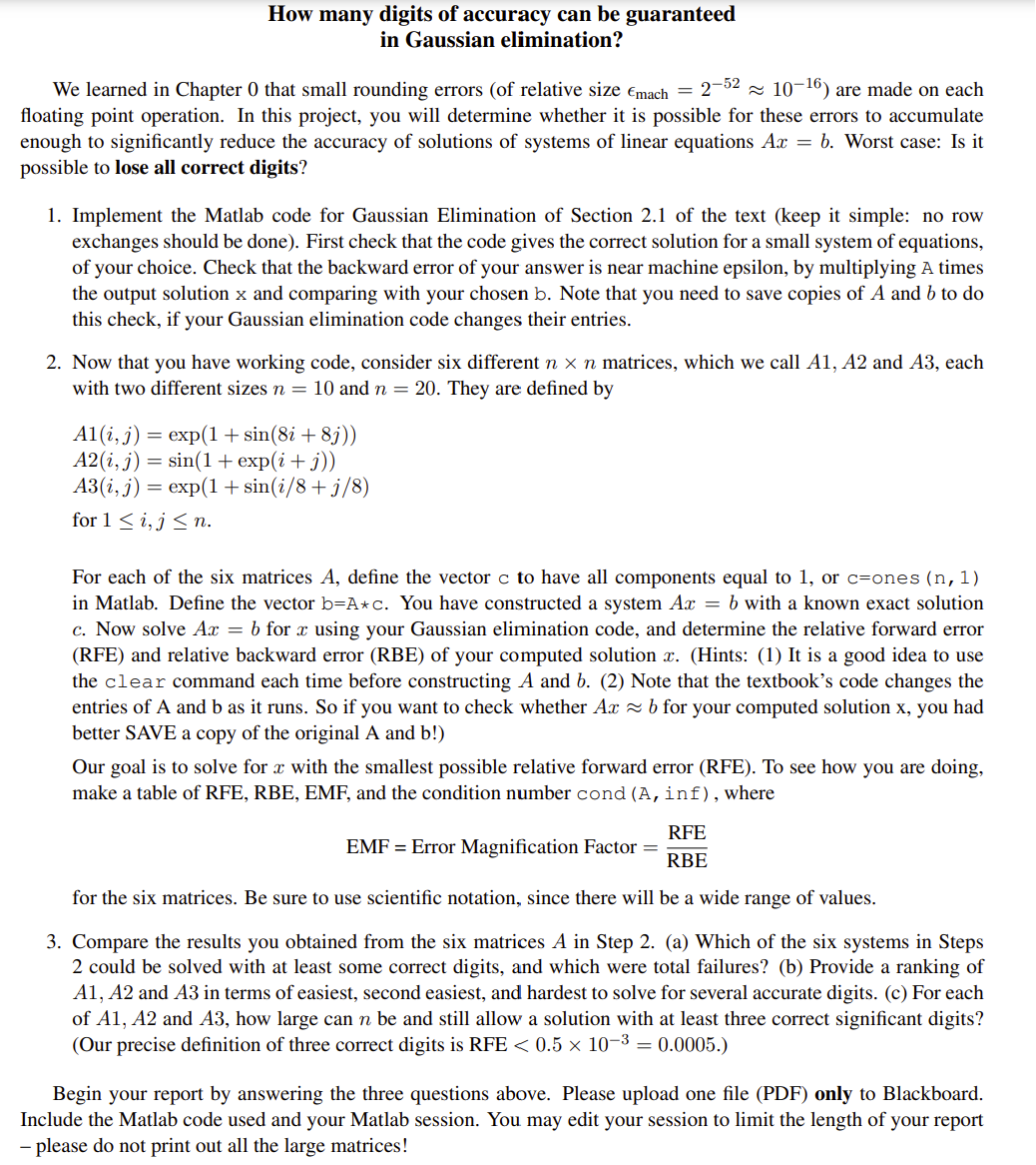 Solved We learned in Chapter 0 that small rounding errors | Chegg.com