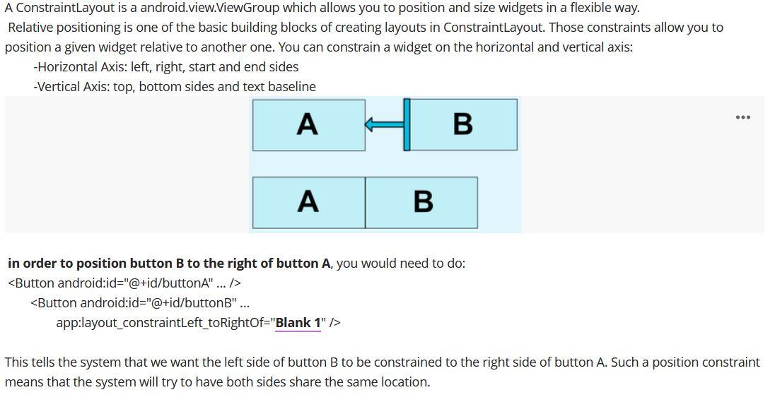 Solved A ConstraintLayout is a android.view.ViewGroup which | Chegg.com