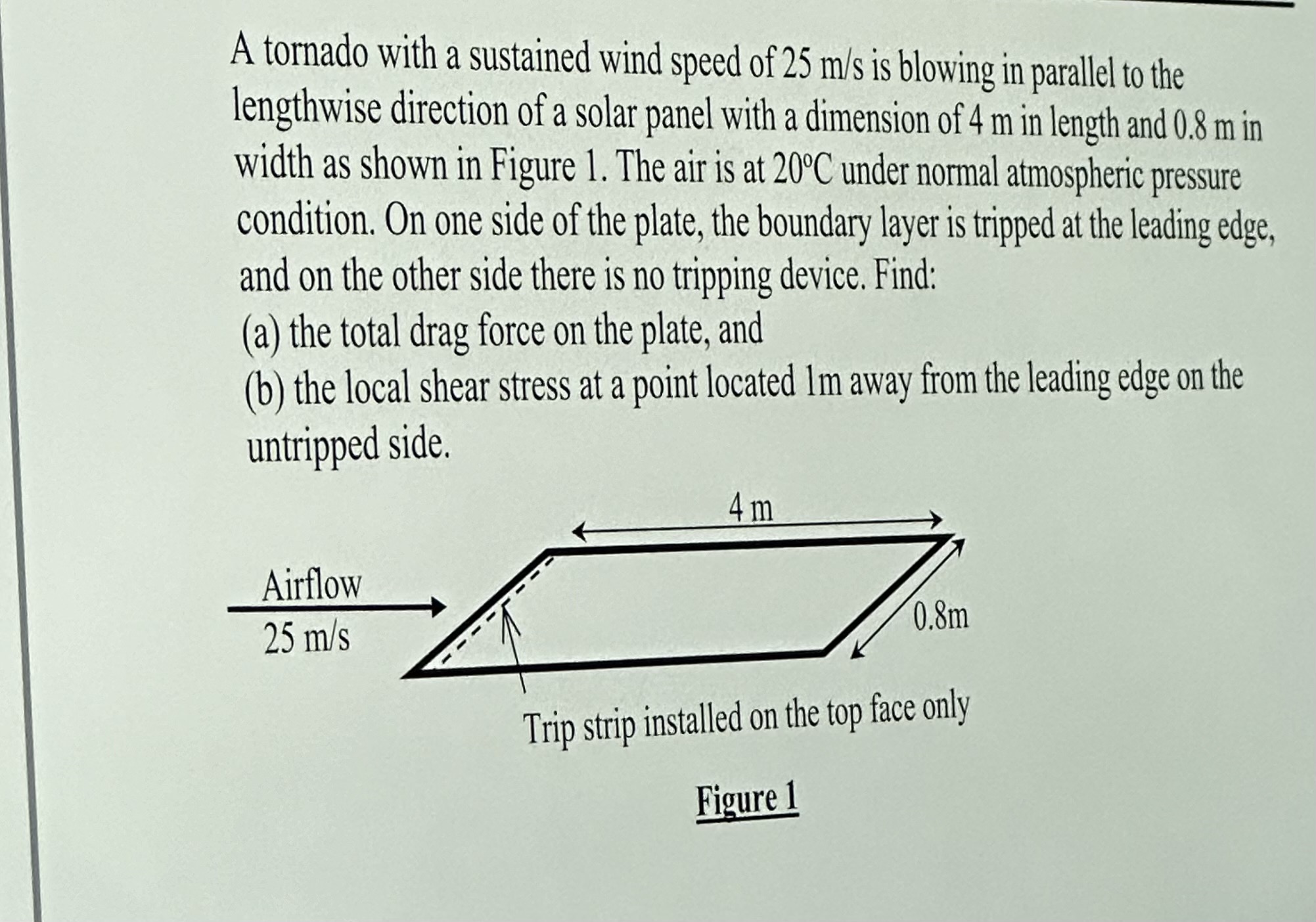 Solved A tornado with a sustained wind speed of 25ms ﻿is | Chegg.com