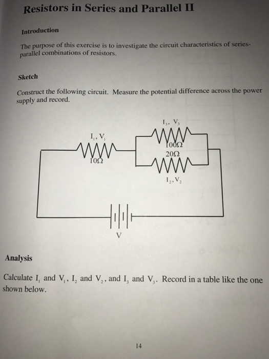 Solved Resistors in Series and Parallel II Introduction The | Chegg.com