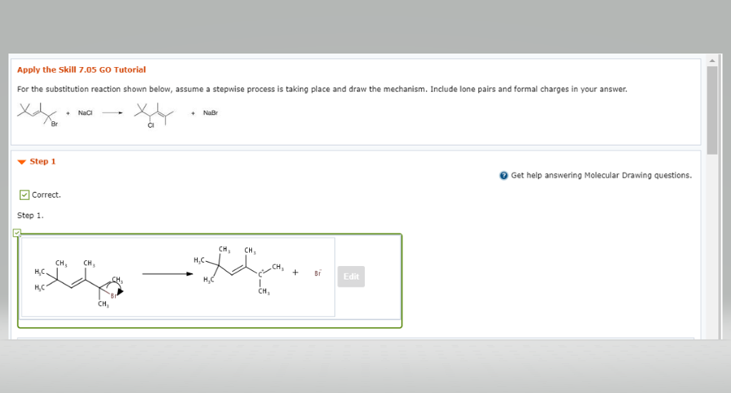 Solved Apply the Skill 7.05 GO Tutorial For the substitution | Chegg.com