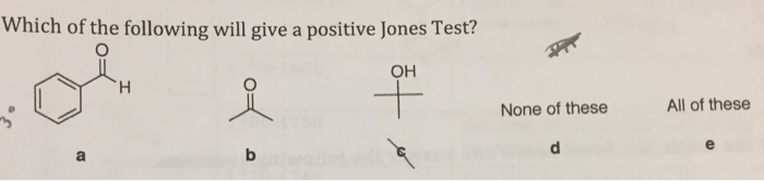 Solved Which of the following will give a positive Jones | Chegg.com