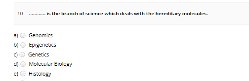 Solved 10− is the branch of science which deals with the | Chegg.com
