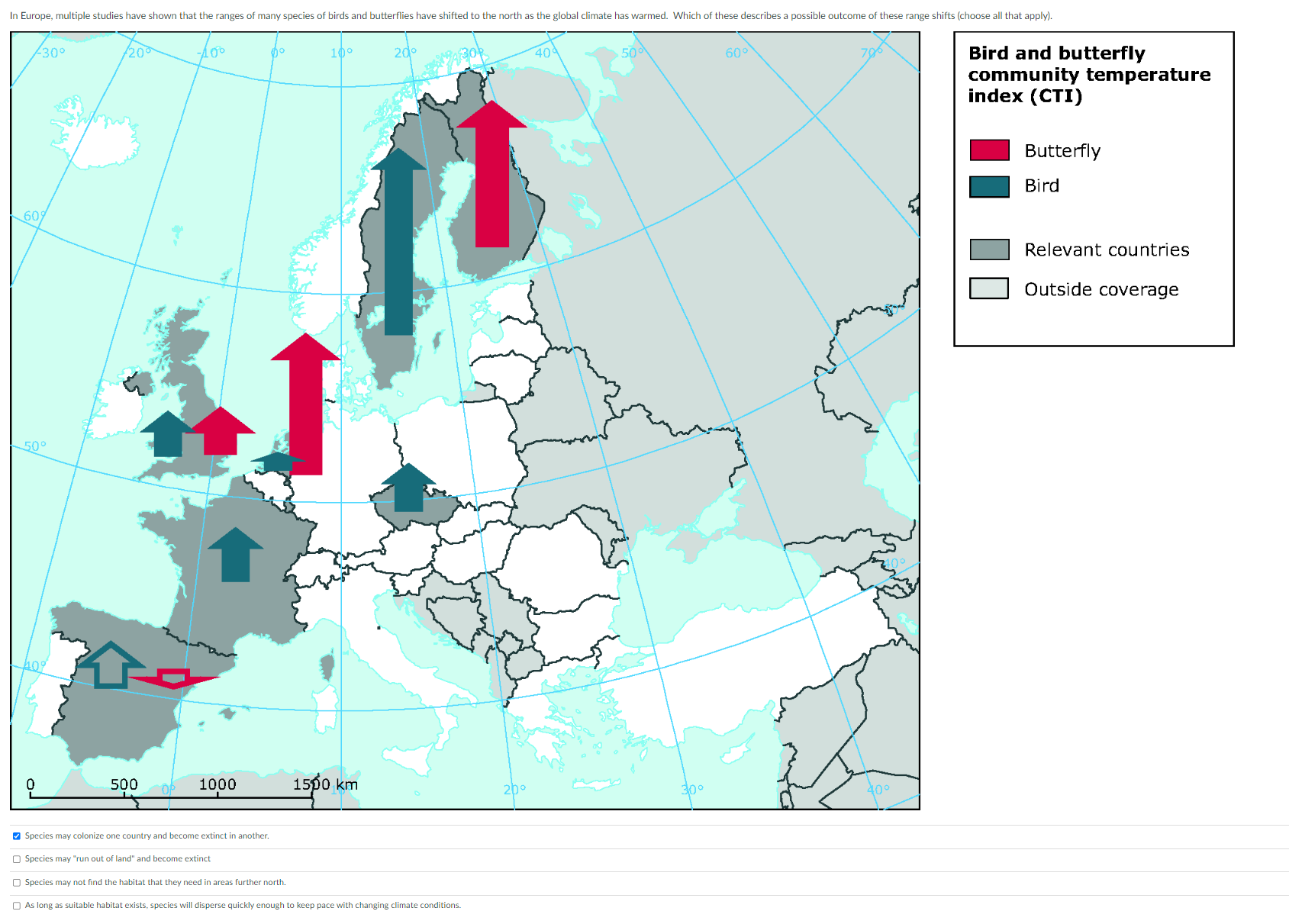 Solved Bird and butterfly community temperature index (CTI) | Chegg.com