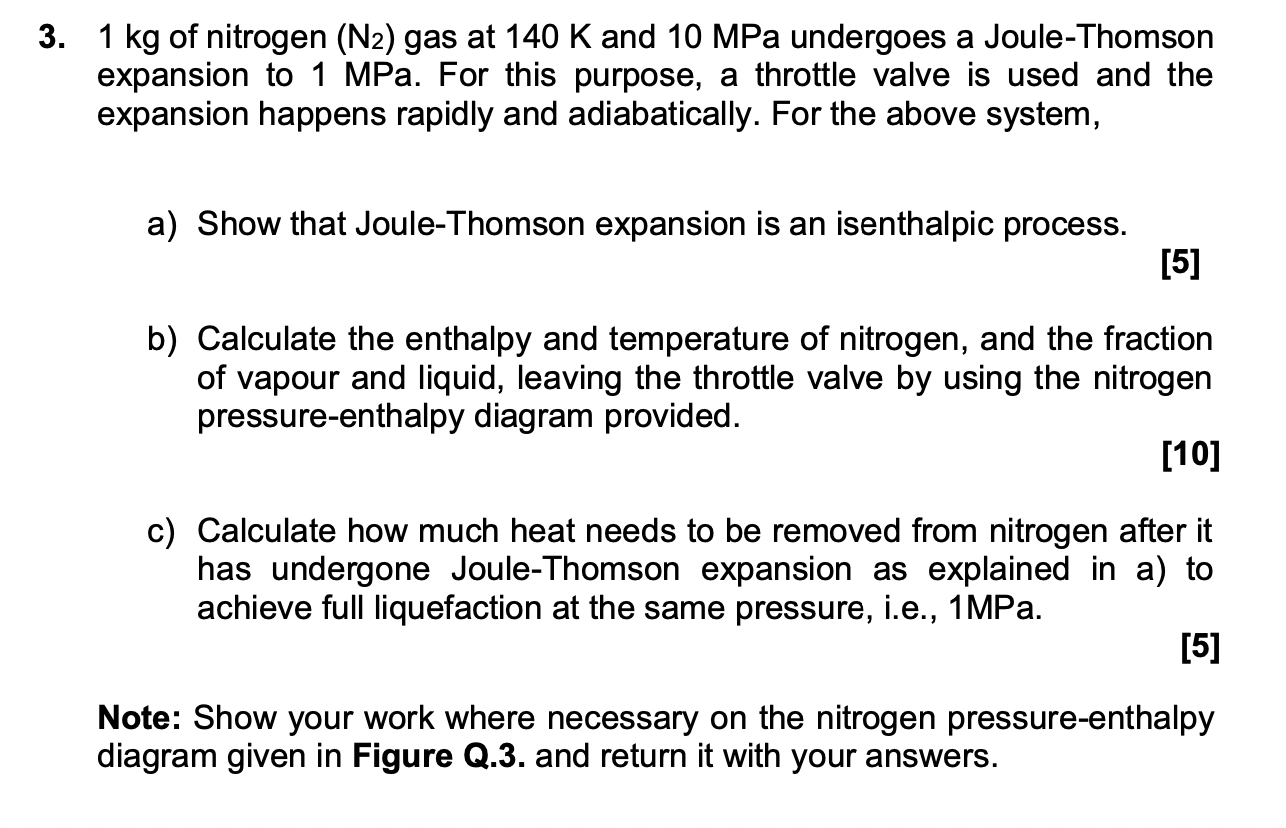 Solved \\( 1 \\mathrm{~kg} \\) of nitrogen \\( | Chegg.com