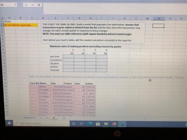 N2 fo E G H 1 к L M N o р 1 30 pts. 2. Do not delete | Chegg.com