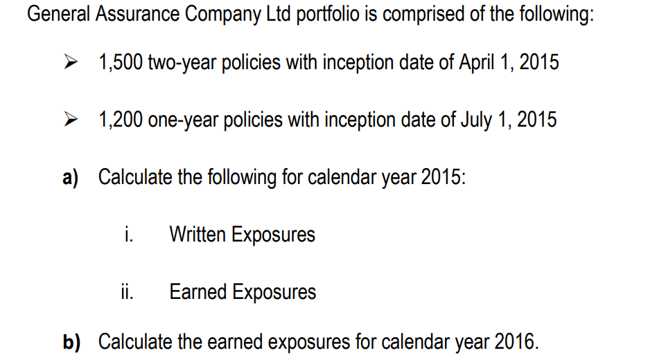 Solved General Assurance Company Ltd portfolio is comprised | Chegg.com