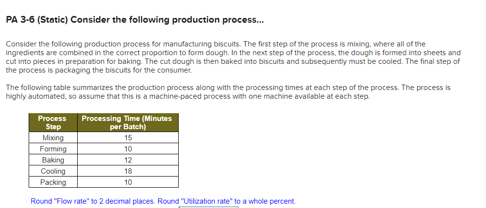 Solved PA 3-6 (Static) Consider the following production | Chegg.com