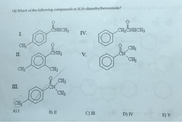 Solved 14) Which of the following compounds is | Chegg.com
