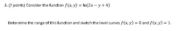 Solved 3. {7 points } Consider the function | Chegg.com