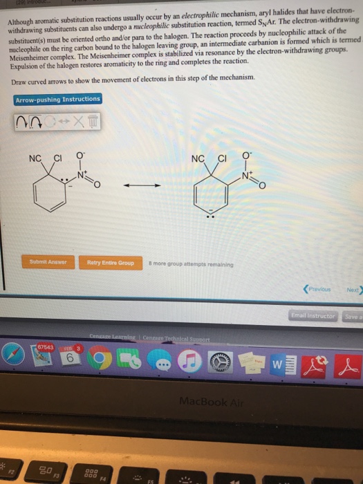 Solved Although aromatic substitution reactions usually | Chegg.com