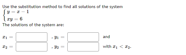 Solved Use the substitution method to find all solutions of | Chegg.com