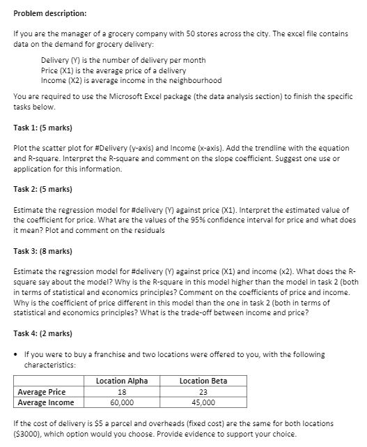 Solved In this assignment, your learning on predictive | Chegg.com