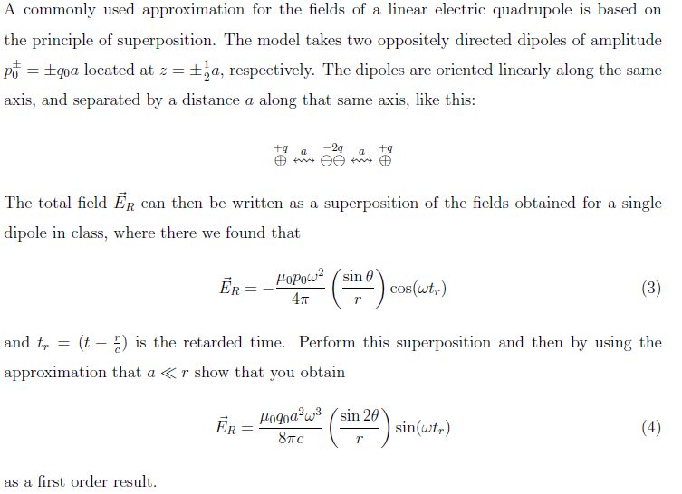 Solved A commonly used approximation for the fields of a | Chegg.com