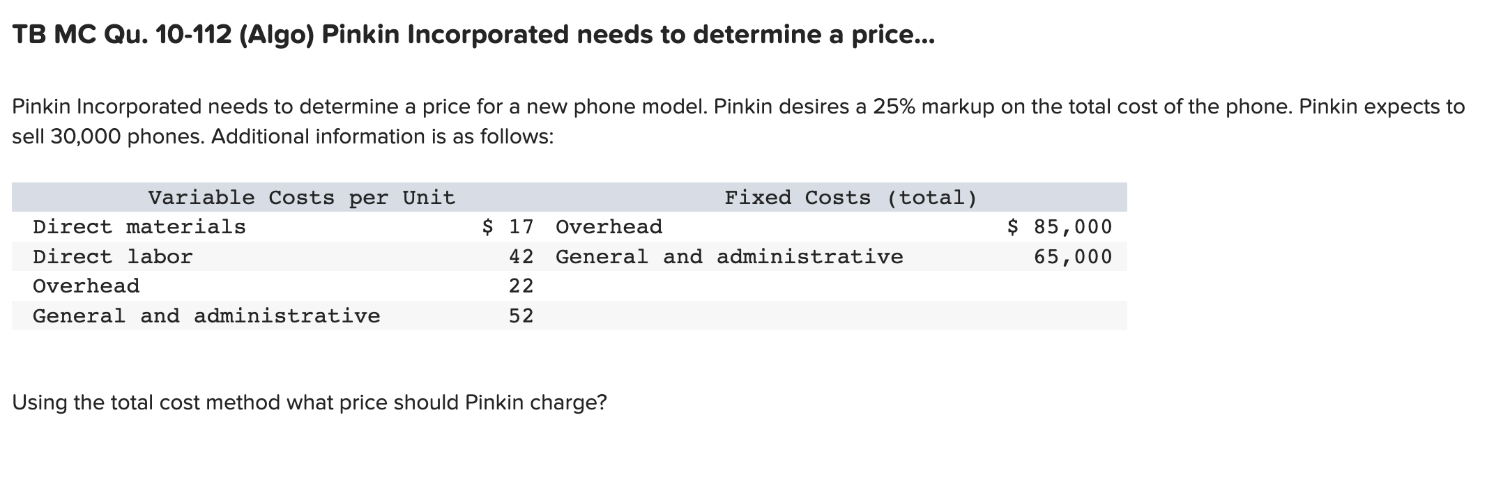 Solved TB MC Qu. 10-114 (Algo) Galla Incorporated is a | Chegg.com