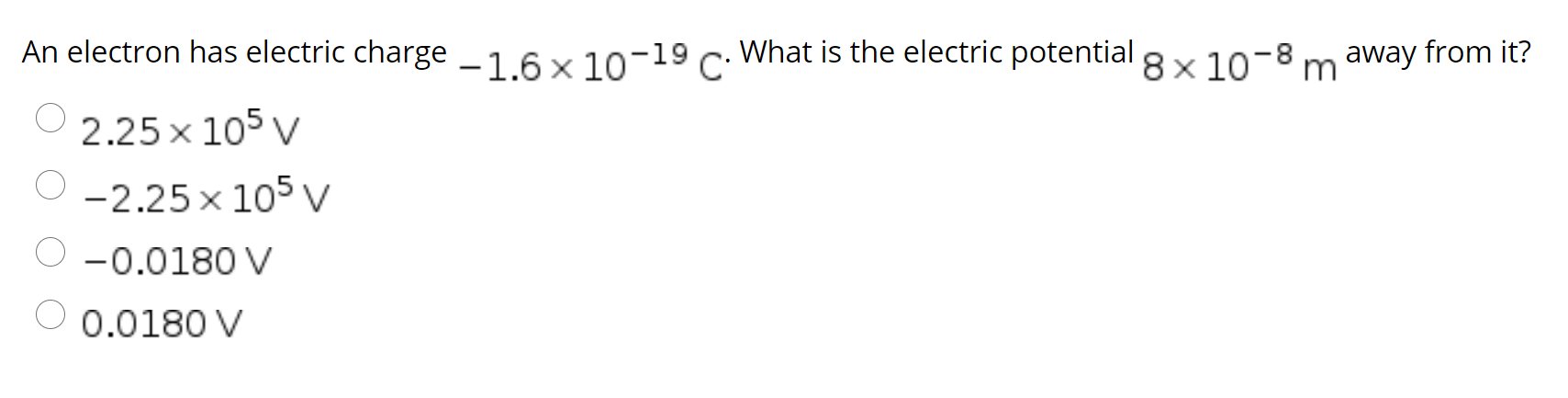 Solved A point-like object has an unknown electric charge. | Chegg.com