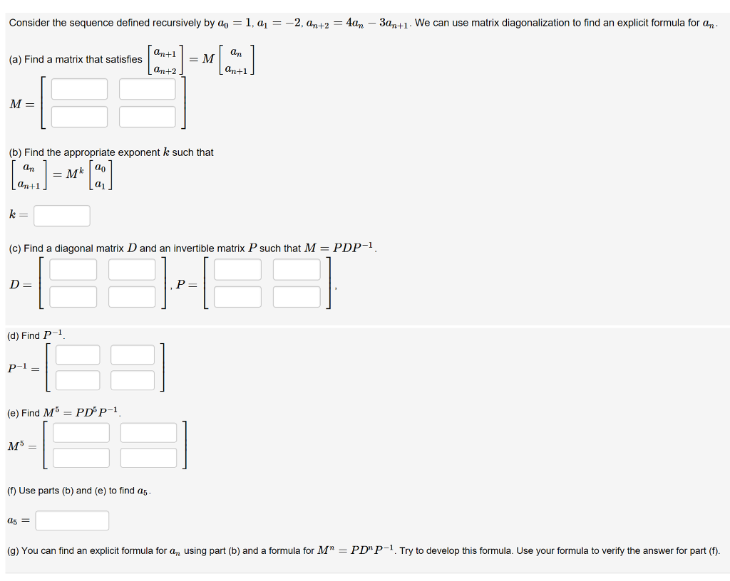 Solved Consider the sequence defined recursively by ao-1, | Chegg.com