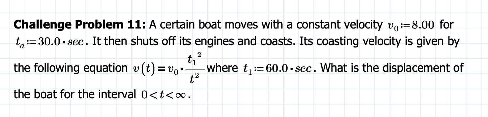 Solved Challenge Problem 11: A certain boat moves with a | Chegg.com