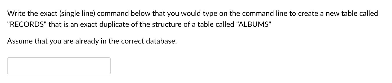 Solved Write the exact (single line) command below that you | Chegg.com Solved Write the exact (single line) command below that you | Chegg.com