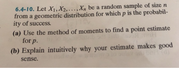 Solved 6.4-10. Let Xi, X2,... , Xn be a random sample of | Chegg.com