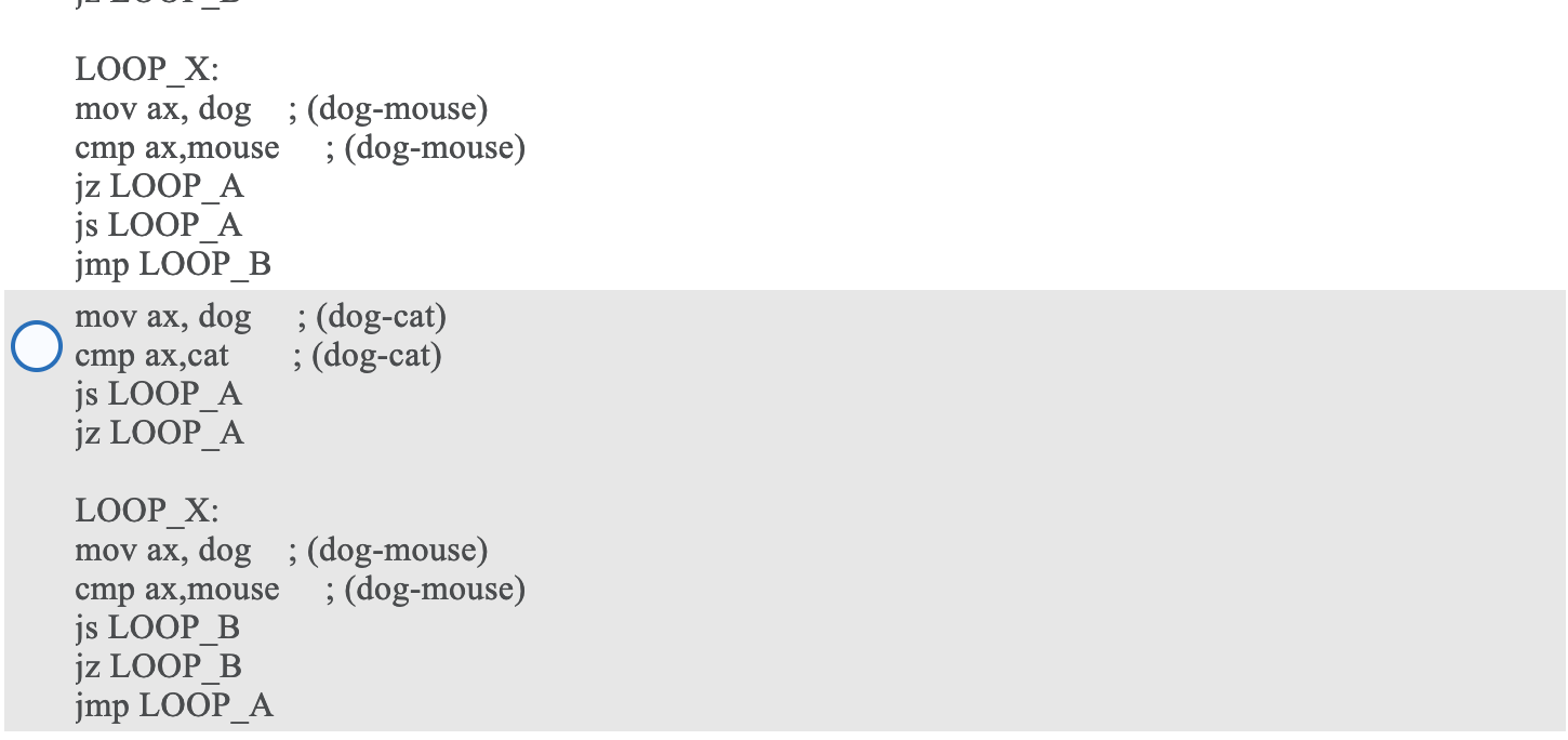 Solved Choose the correct Assembly Language code below that | Chegg.com