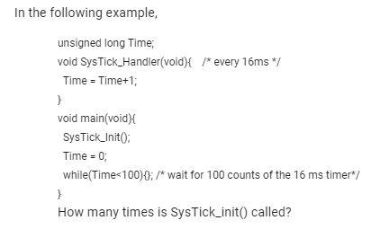 Solved In the following example, unsigned long Time void | Chegg.com