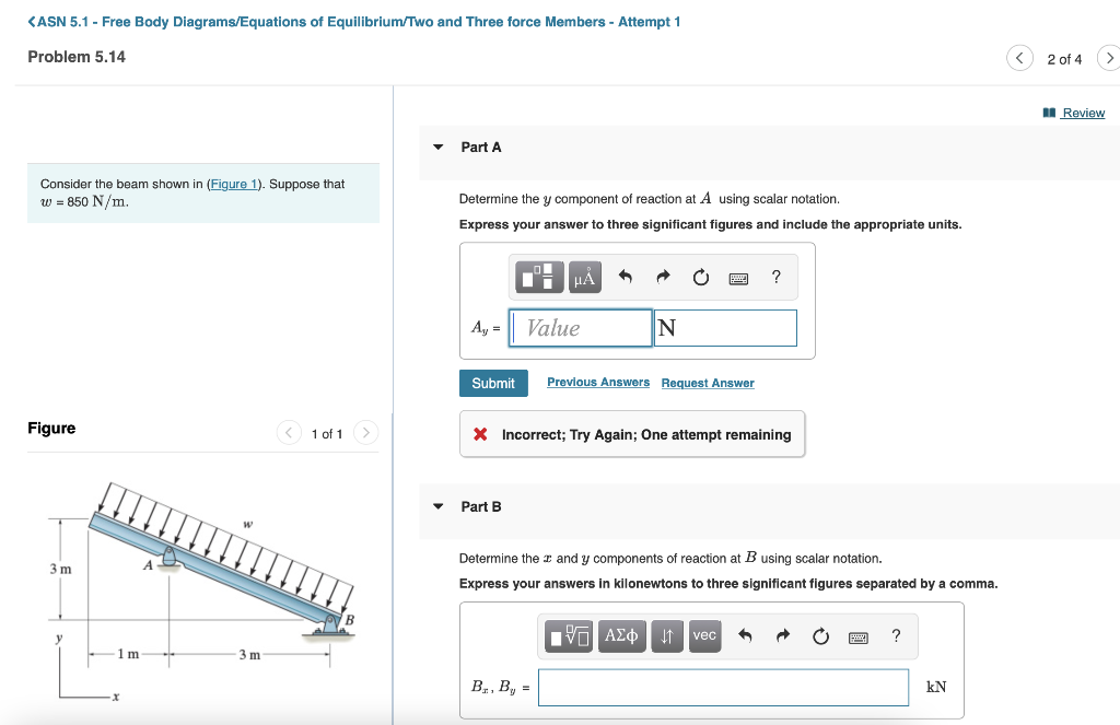 Solved 1 Review Part A Consider the beam shown in (Figure | Chegg.com