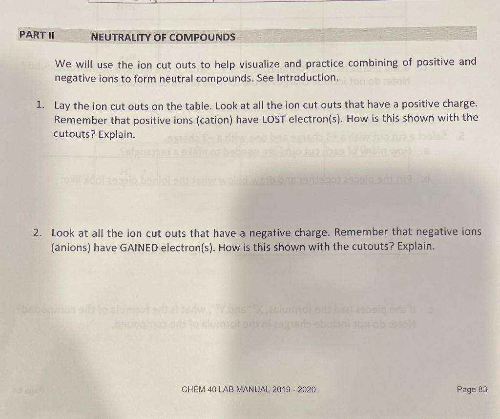 Solved NOMENCLATURE EXERCISE ION CUT OUTS -1 3 -1 -1 +3 +3 | Chegg.com