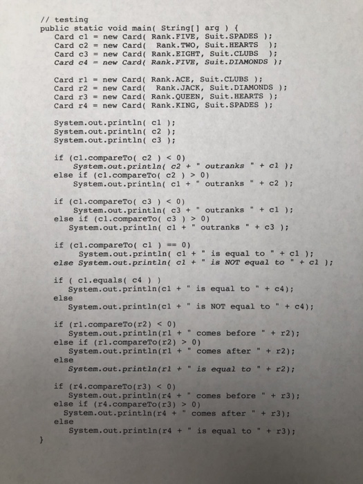 Solved CSC110 Lab 17 Card Class with Enumerated Types: | Chegg.com