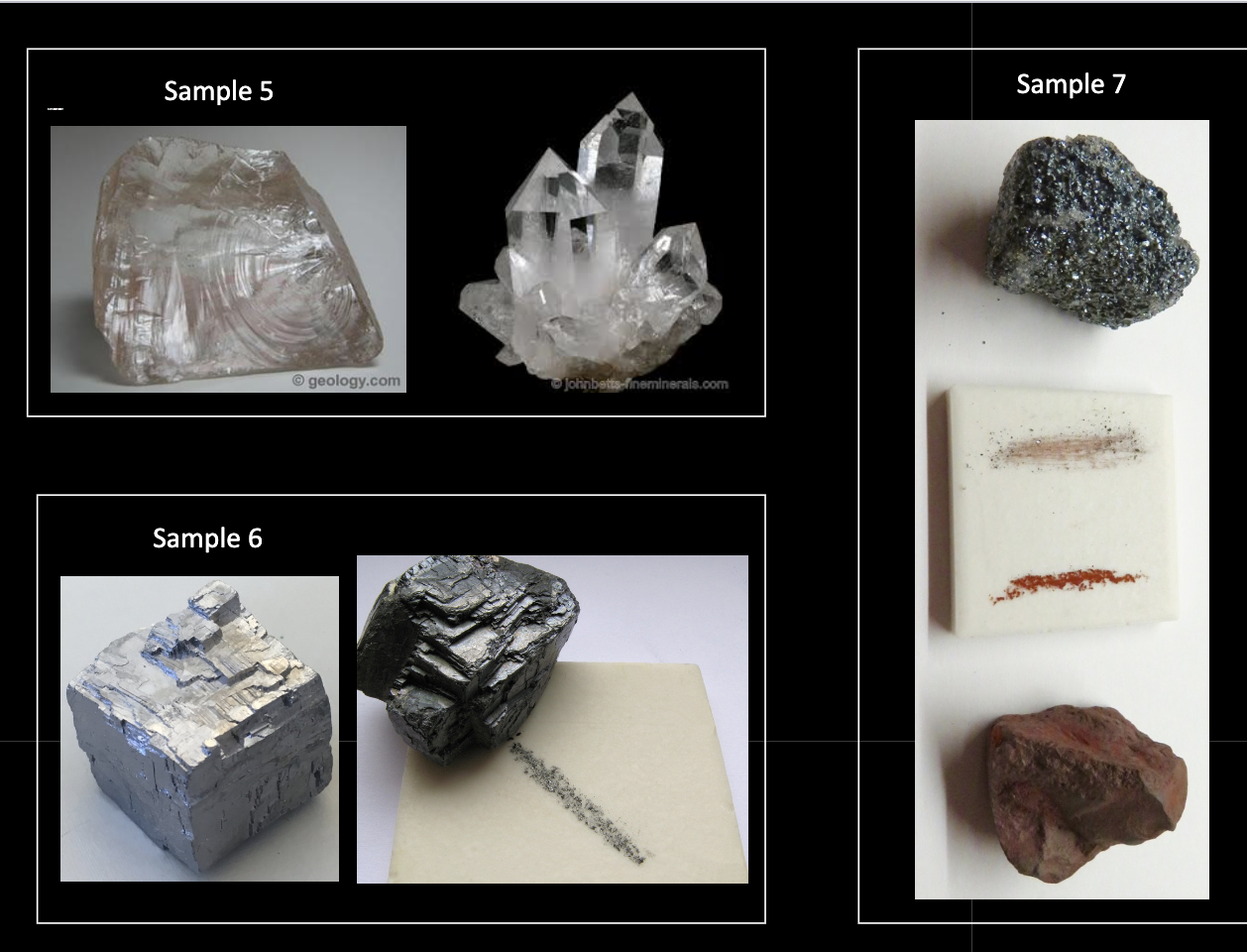 Solved Sample 5 Sample 6 Ⓒgeology.com | Chegg.com