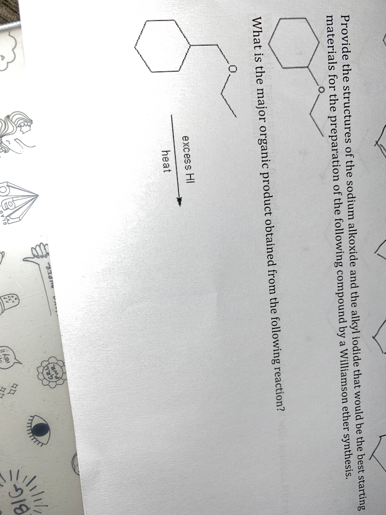 Solved Provide the structures of the sodium alkoxide and the | Chegg.com