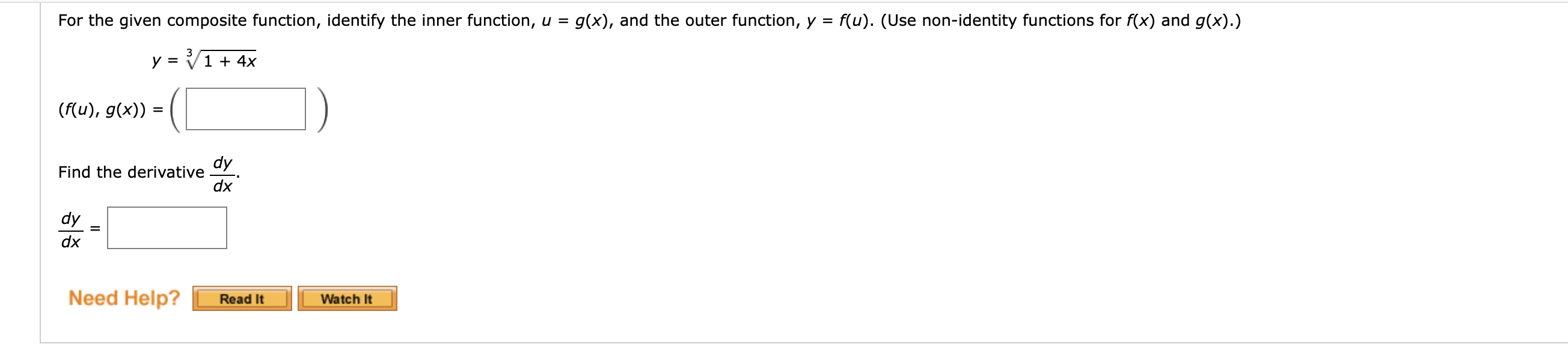 Solved For the given composite function, identify the inner | Chegg.com Solved For the given composite function, identify the inner | Chegg.com