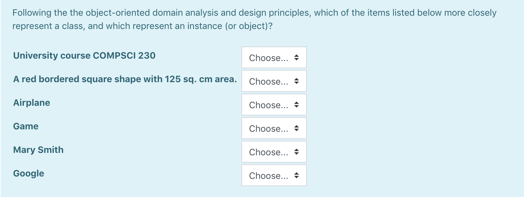Solved Following The The Object Oriented Domain Analysis And