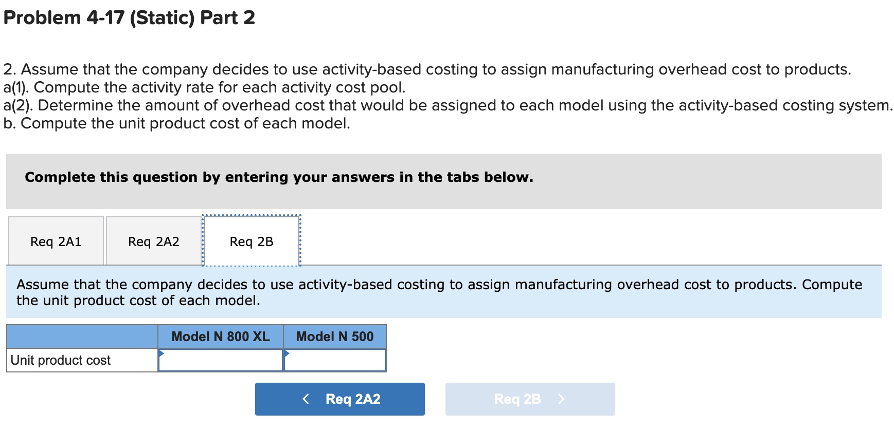Solved Problem 4-17 (Static) Contrast Activity-Based Costing | Chegg.com