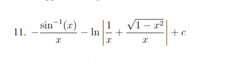 Solved Integral of arcsin(x)/x^2 dx. The answer should match | Chegg.com