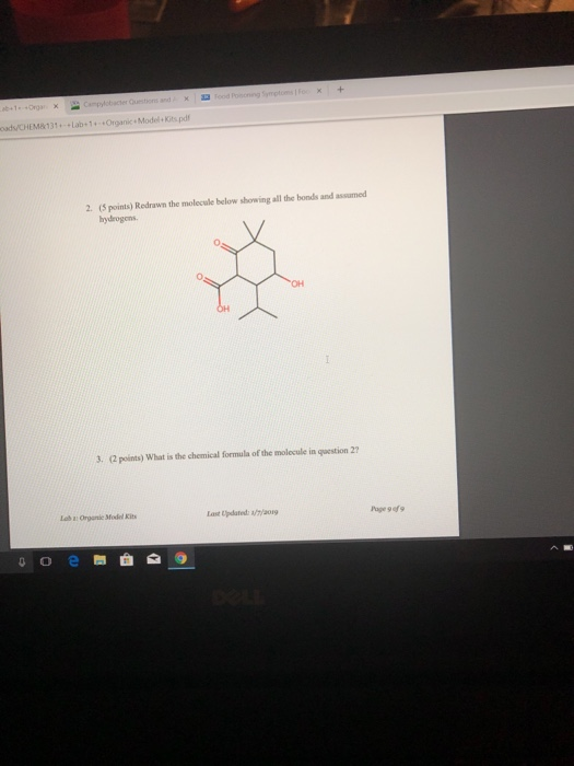 Solved oad/CHEM&131 Lab+1+Organic Model+Kits pdf (S points) | Chegg.com