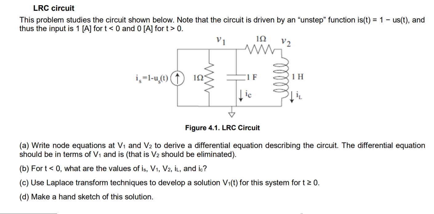 Solved = LRC circuit This problem studies the circuit shown | Chegg.com