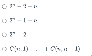 Solved A set S has n > 3 elements. How many subsets of S | Chegg.com
