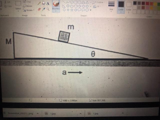 Solved A) A small mass, m, rests on a wedge of mass M with | Chegg.com