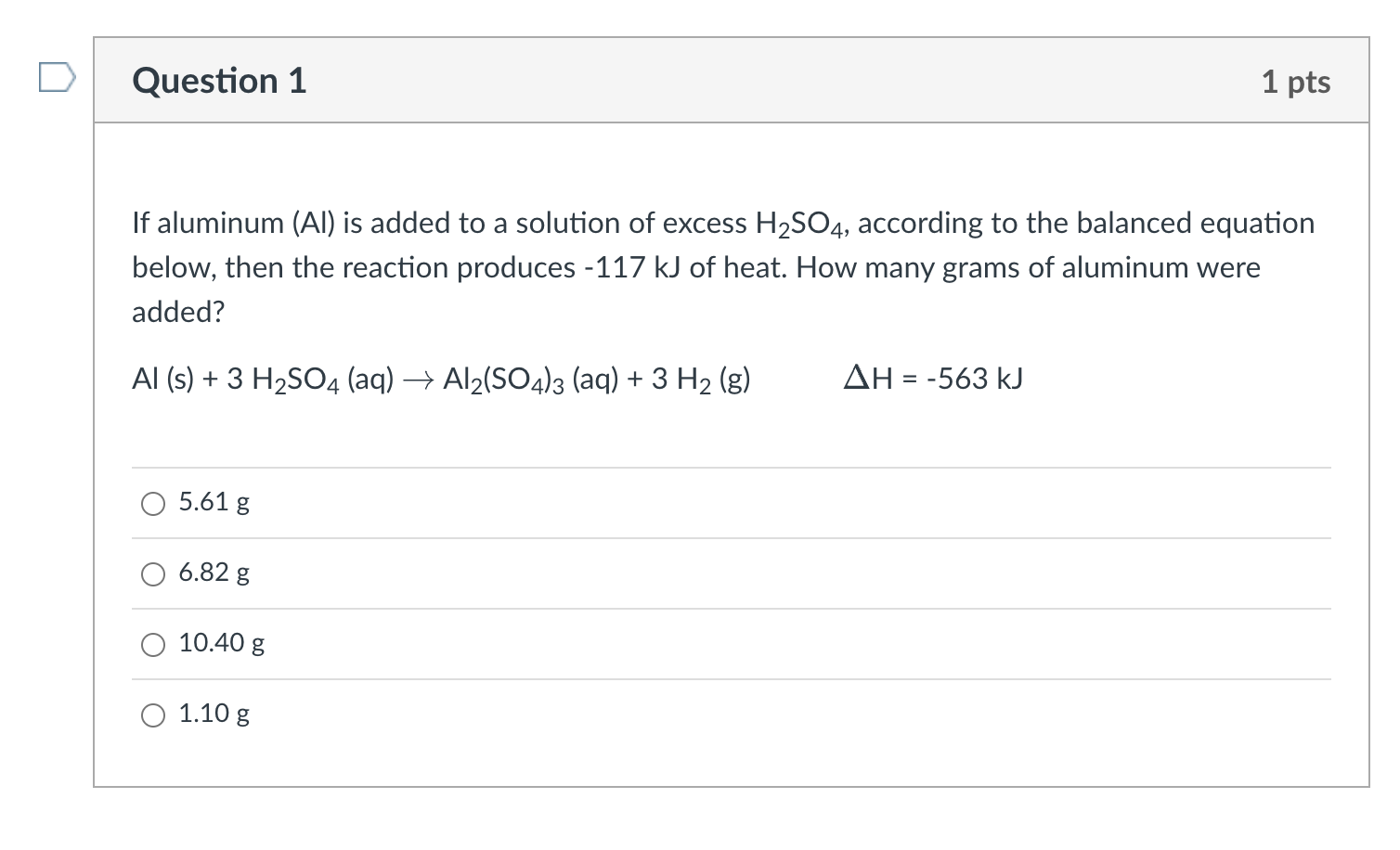 Solved If aluminum (Al) is added to a solution of excess | Chegg.com